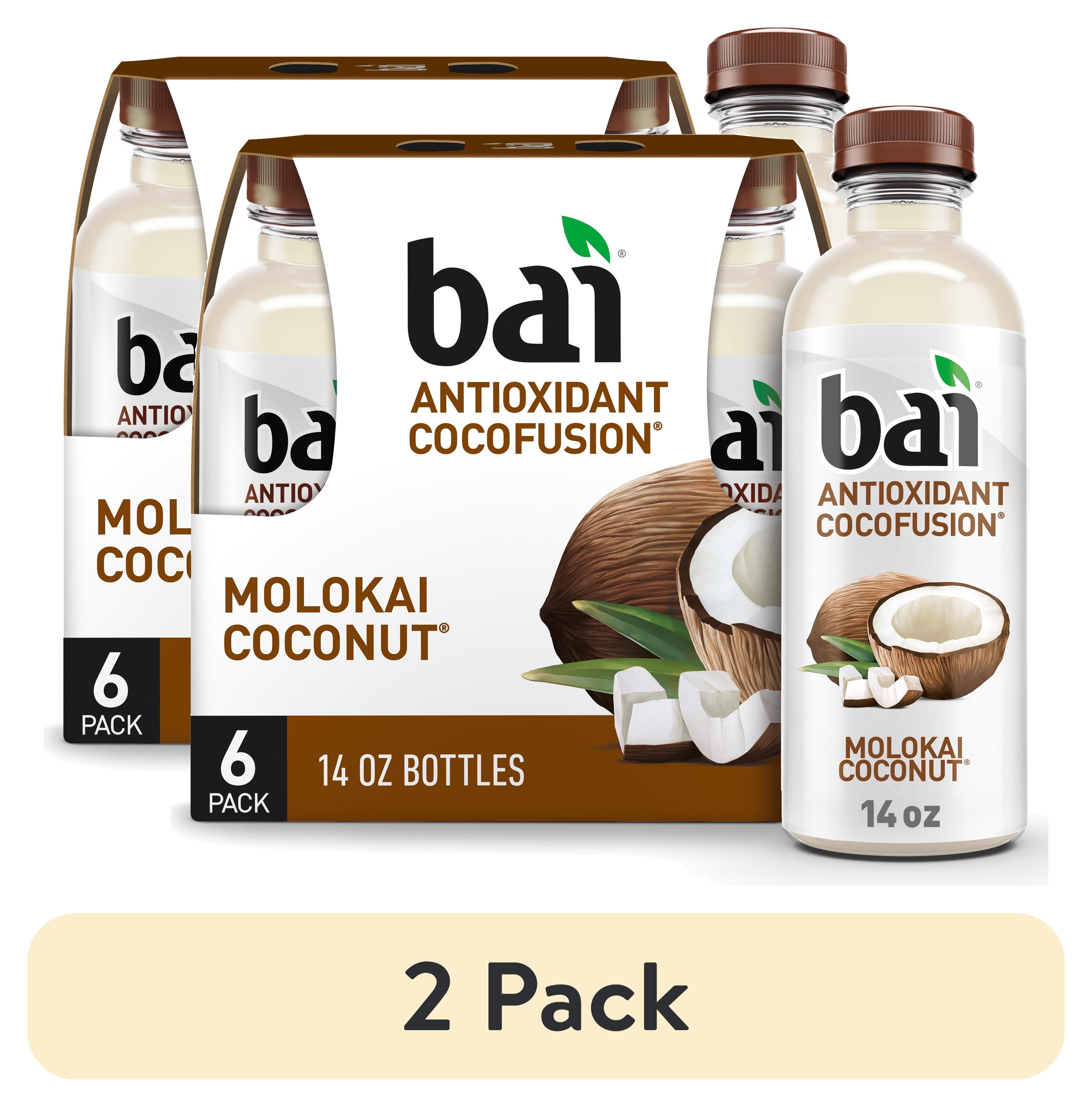 (2 pack) Bai Cocofusions Molokai Coconut, Antioxidant Infused Flavored ...