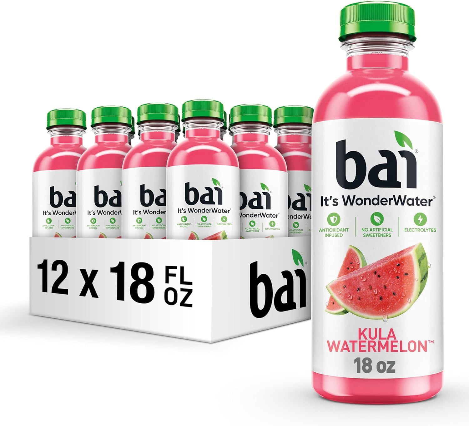 Bai Flavored Water, Kula Watermelon, Antioxidant Infused Drinks, 18 ...