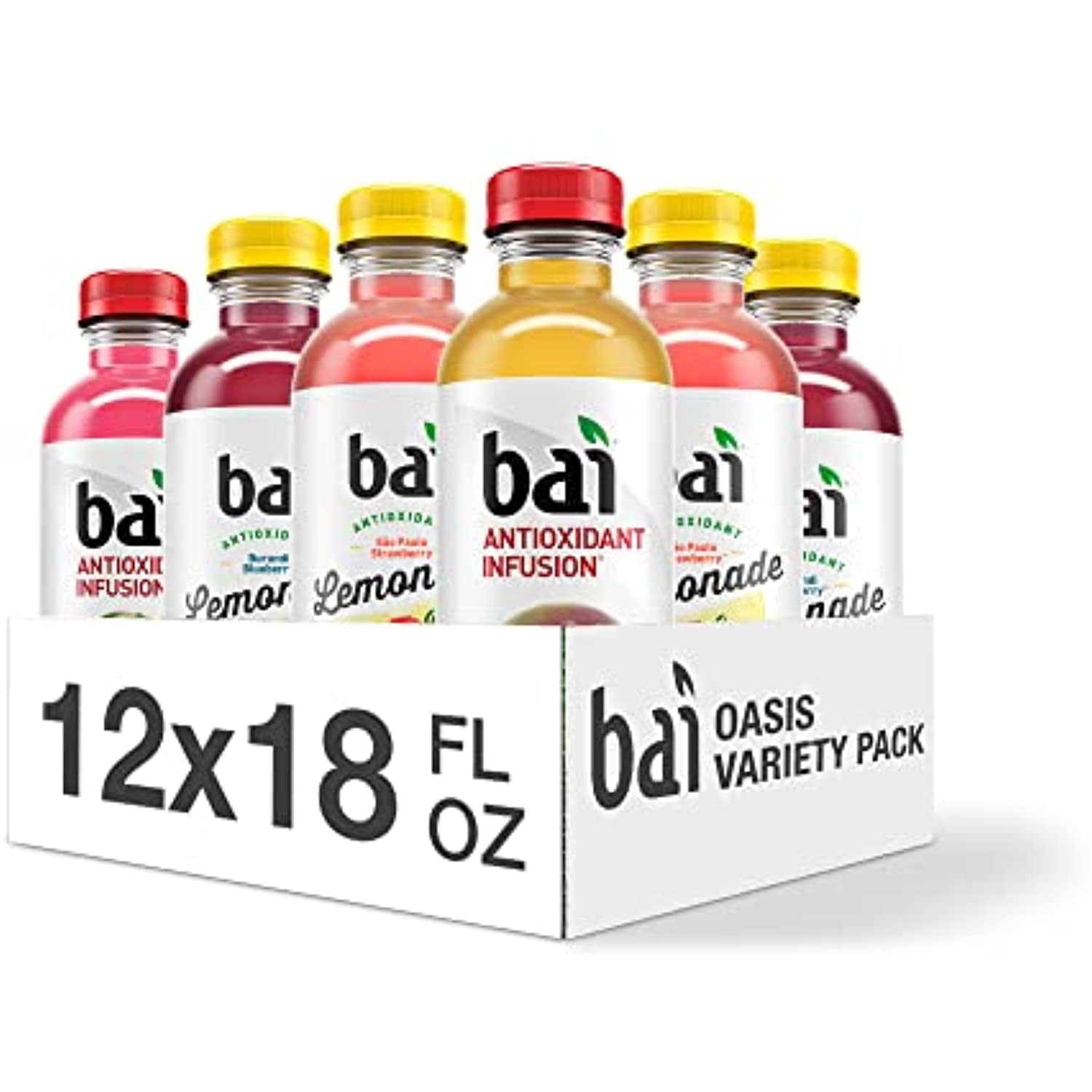 Bai Flavored Water, Oasis Variety Pack, Antioxidant Infused, 18 Fluid ...