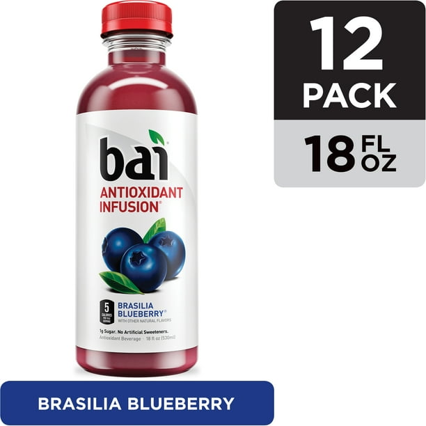 Bai Gluten-Free, Brasilia Blueberry, Antioxidant Infused Drink, 18 Fl ...