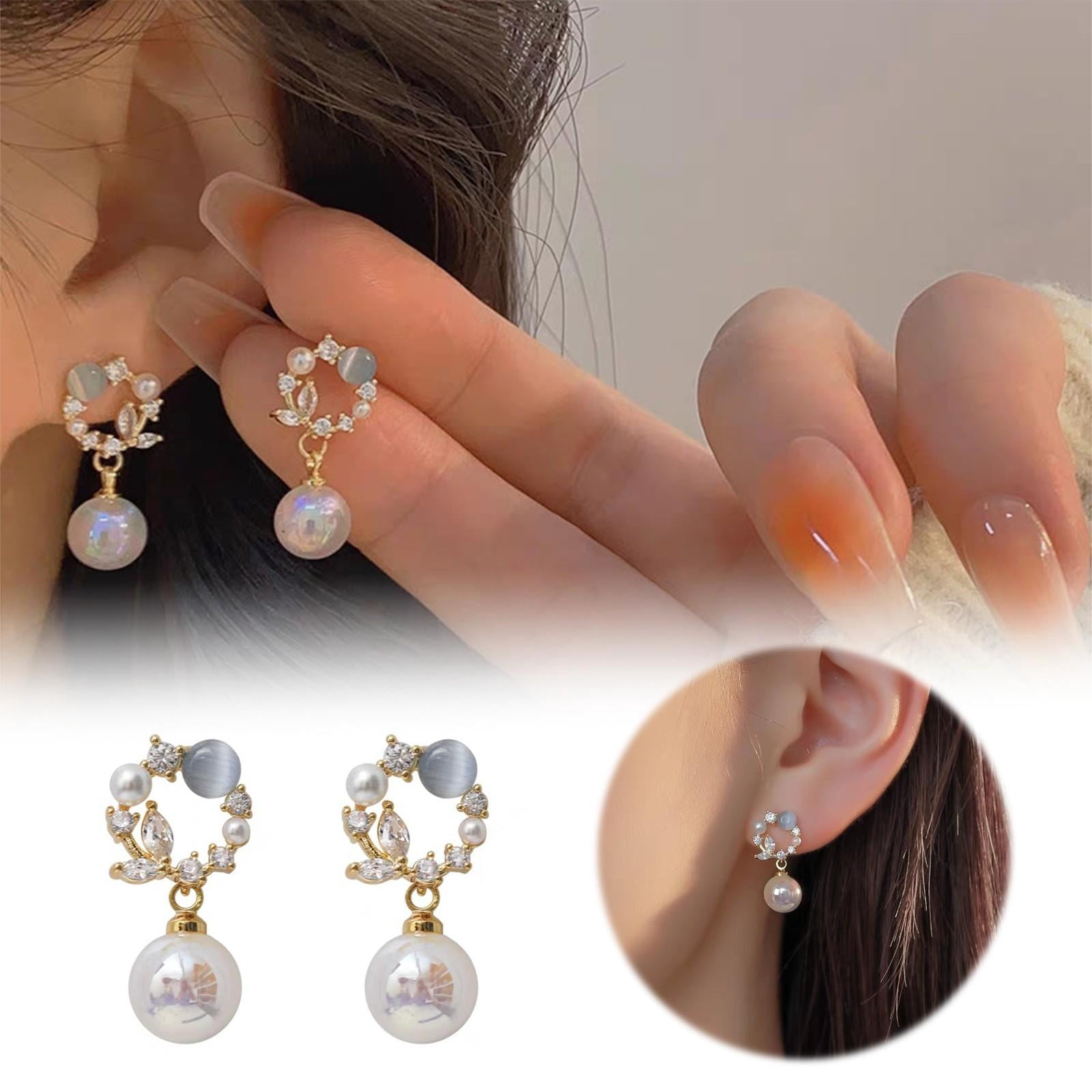 Bai Jin's New Eye Pearl Earrings Earrings Female S925 High Grade ...