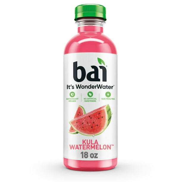 Bai Kula Watermelon Water Beverage Bottle, 18 fl oz (packaging may vary ...