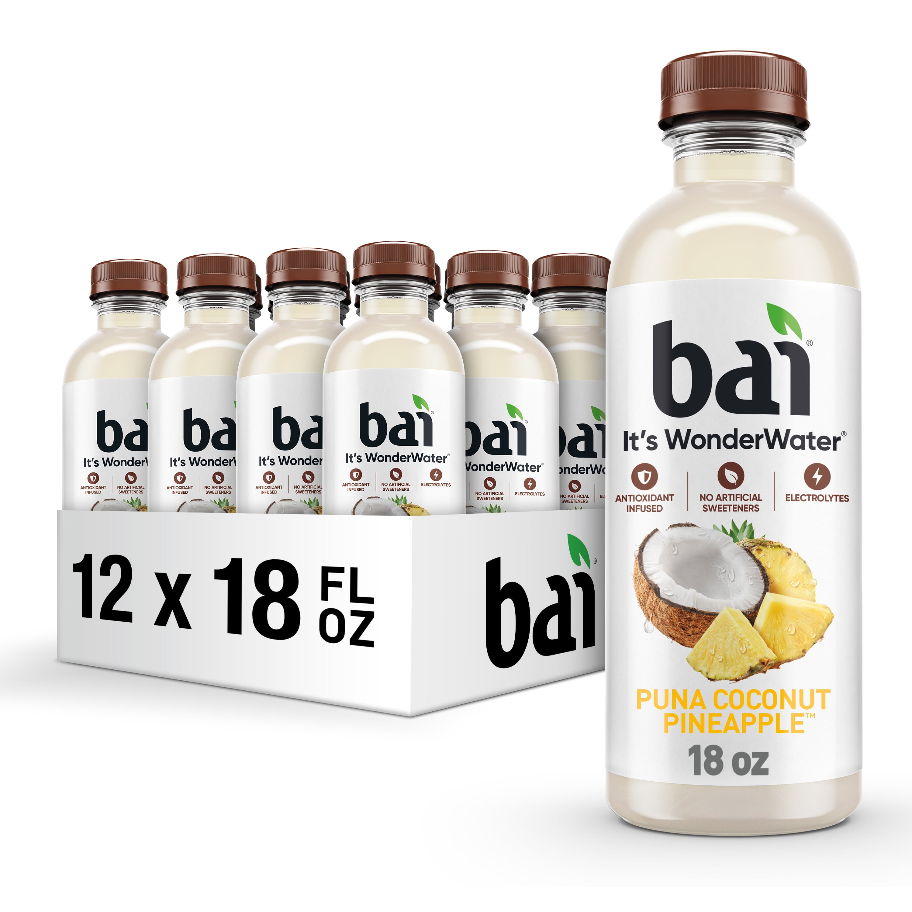 Bai Puna Coconut Pineapple Antioxidant Infused Water Beverage, 18 fl oz ...