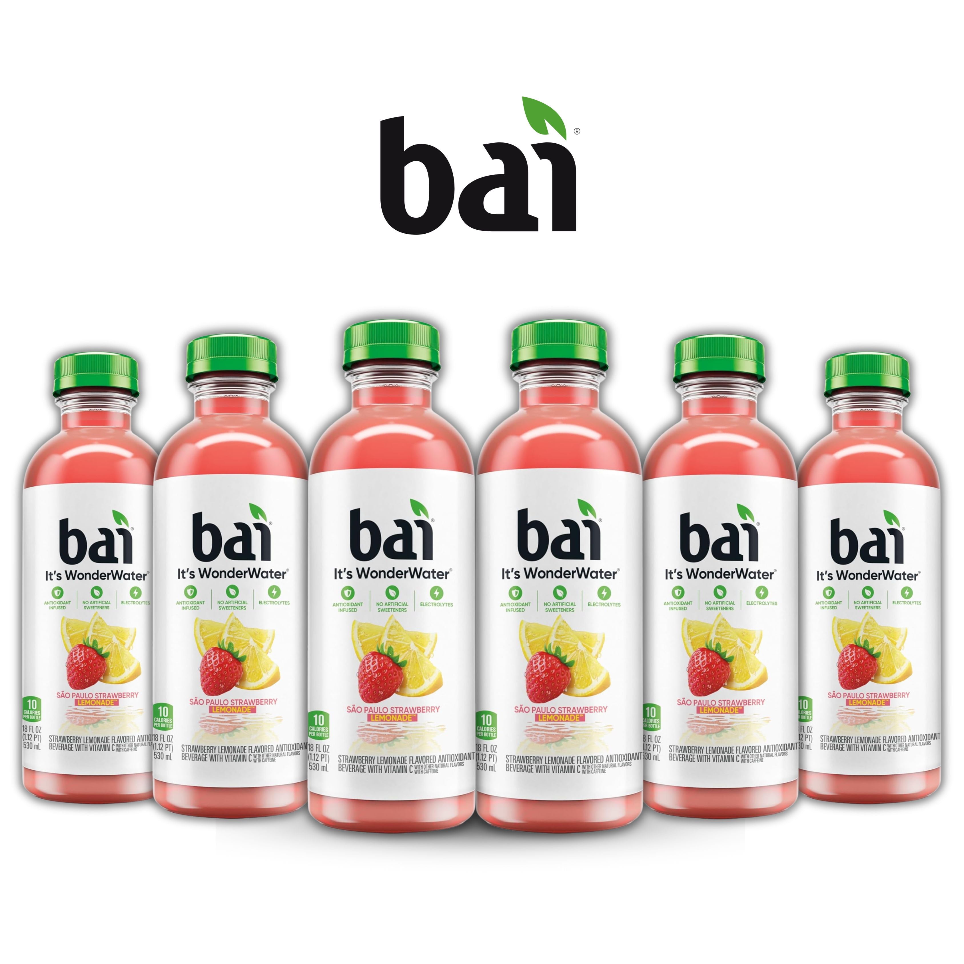Bai Sao Paulo Strawberry Lemonade, Antioxidant Infused Beverage, 18 Fl ...