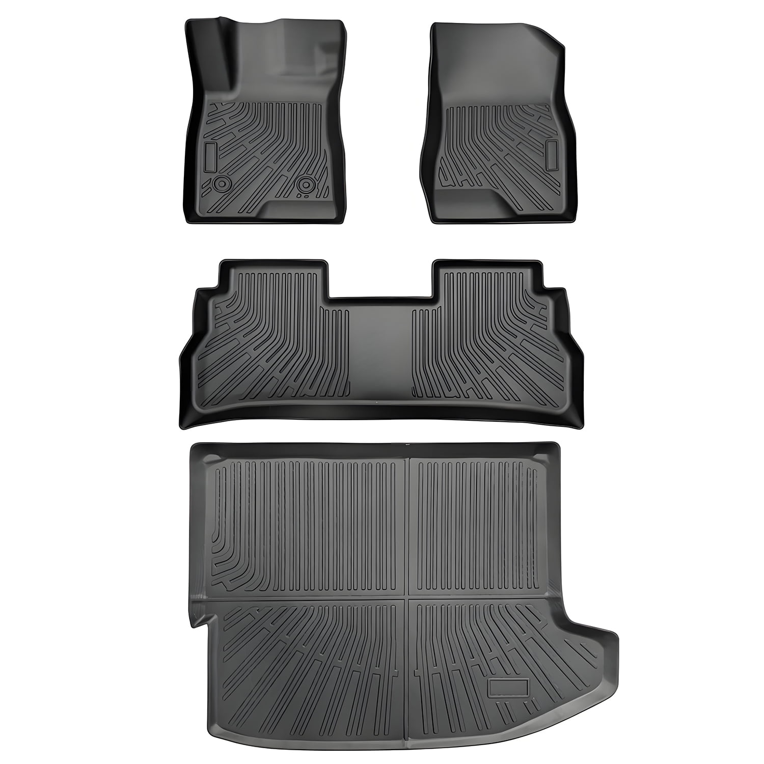 BaiCH Car Floor Mats & Cargo Liner TPE Rear Trunk Mat Set For Chevrolet ...