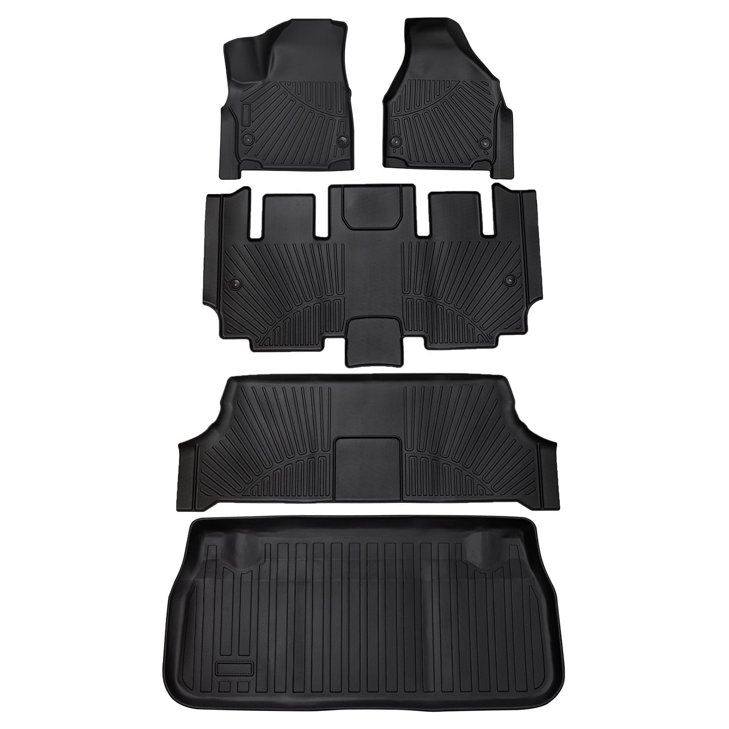 BaiCH Car Floor Mats for Chrysler Pacifica 2017-2024 All Weather TPE ...