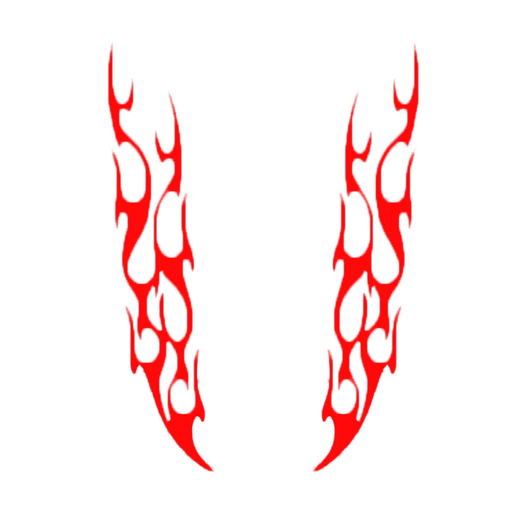 BaiTrend 1 Pair Fashion Flame Fire Reflective Car Vehicle Hood Decals ...