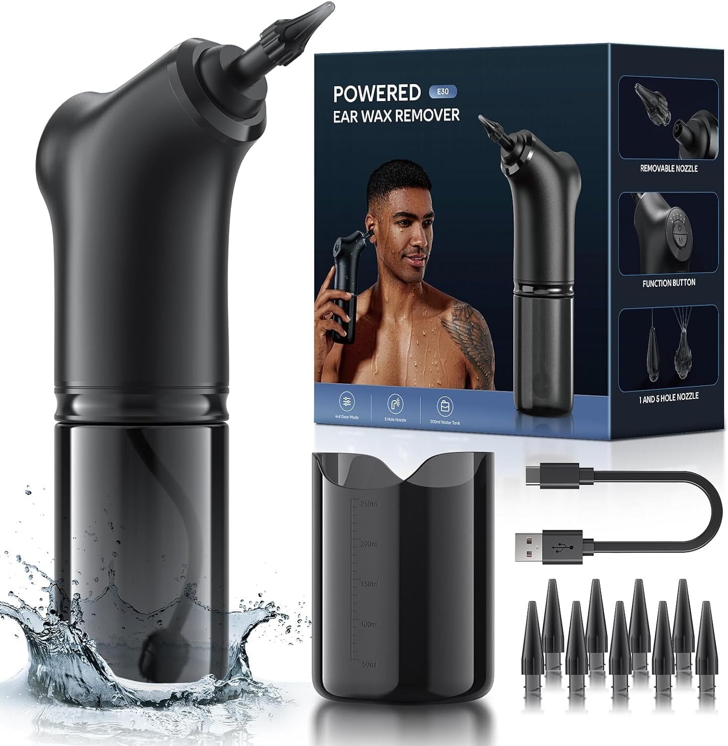 BaiTrend Ear Wax Removal, Electric Ear Wax Removal Kit, Ear Cleaning ...