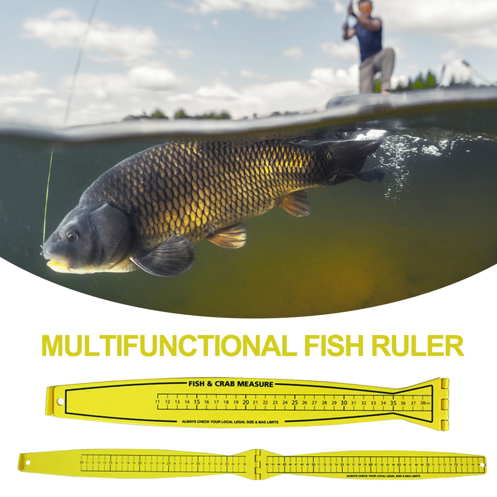 BaiXia Lightweight Plastic Folding Ruler, 14.96 in - Walmart.com