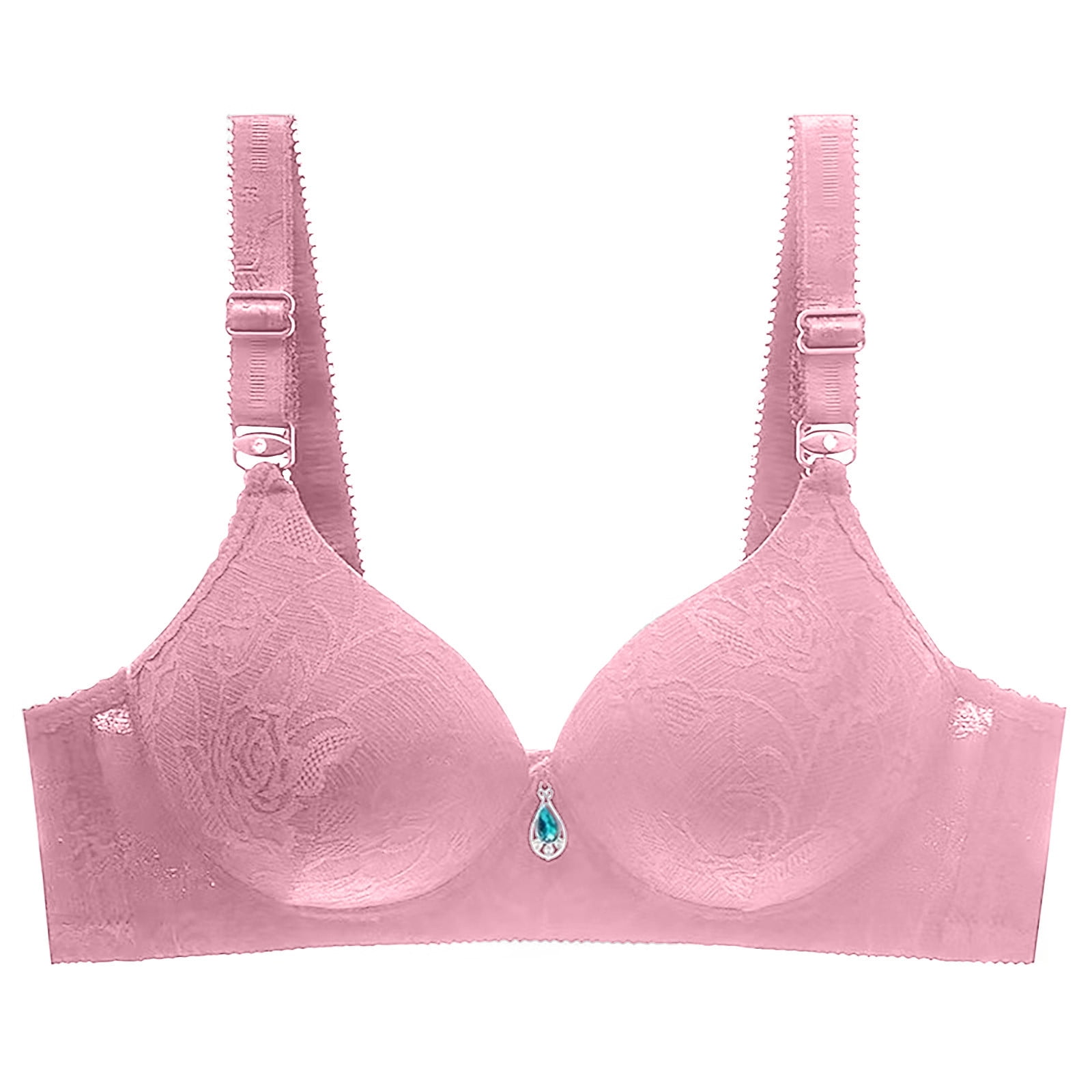 Baikeli Clearance Womem's Solid Color Thickened Middle Decoration Bra ...