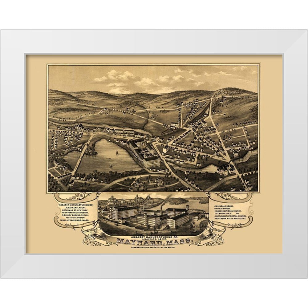 Bailey 14x12 White Modern Wood Framed Museum Art Print Titled - Maynard ...