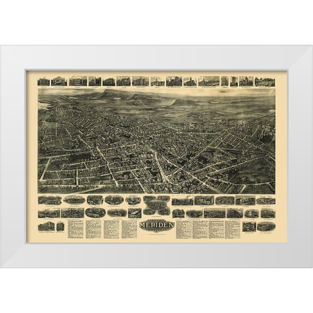 Bailey 32x23 White Modern Wood Framed Museum Art Print Titled - Meriden ...