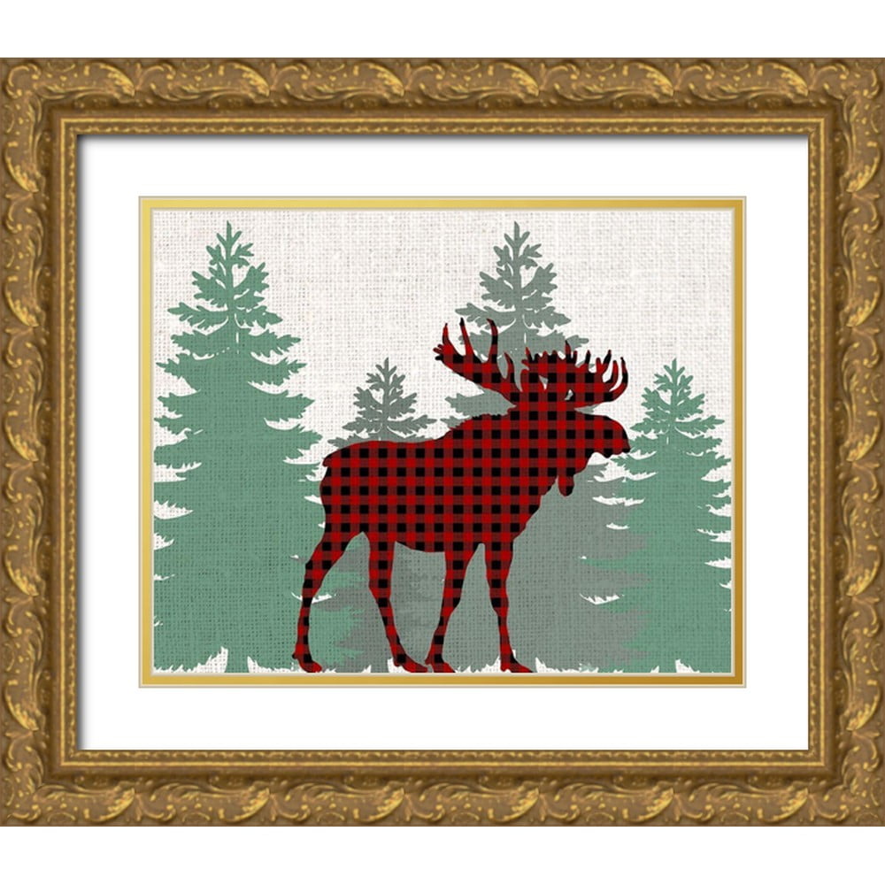 Bailey, Ann 32x26 Gold Ornate Wood Framed with Double Matting Museum Art Print Titled - Moose ...