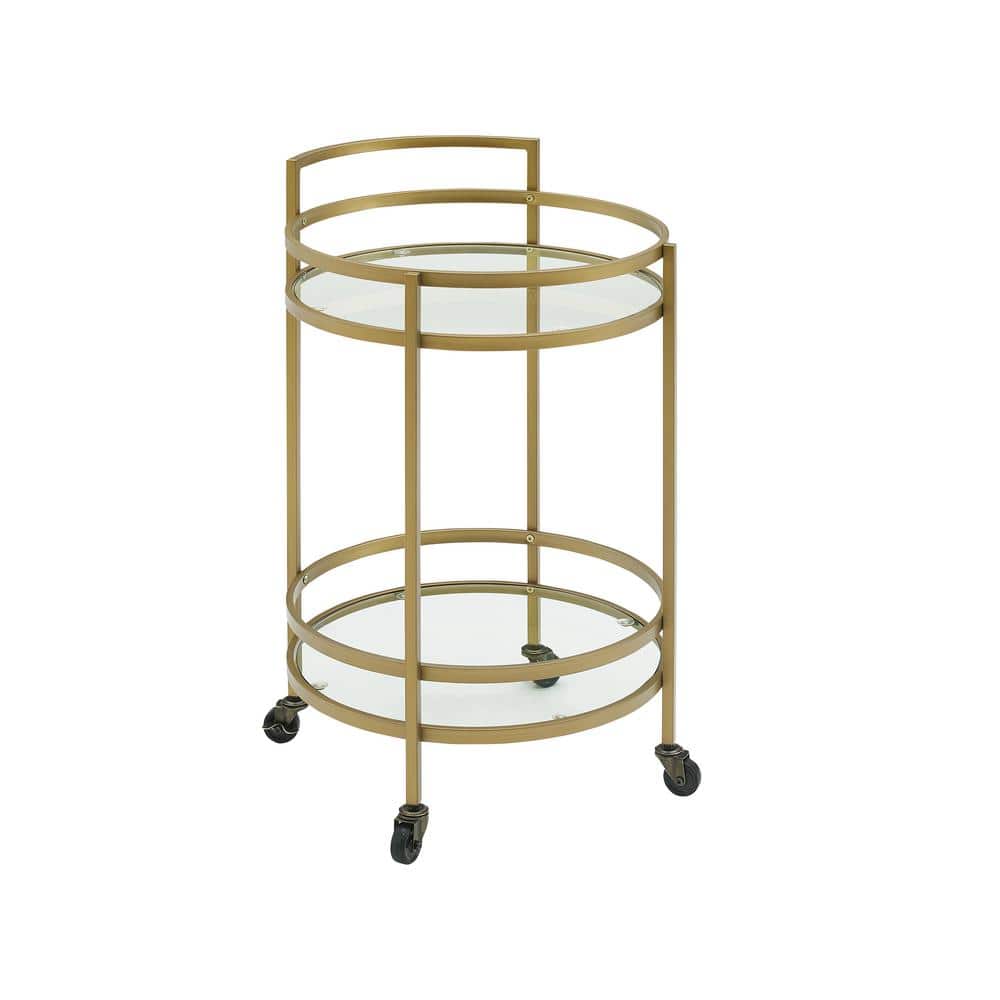 Bailey Gold Round Bar Cart - Walmart.com