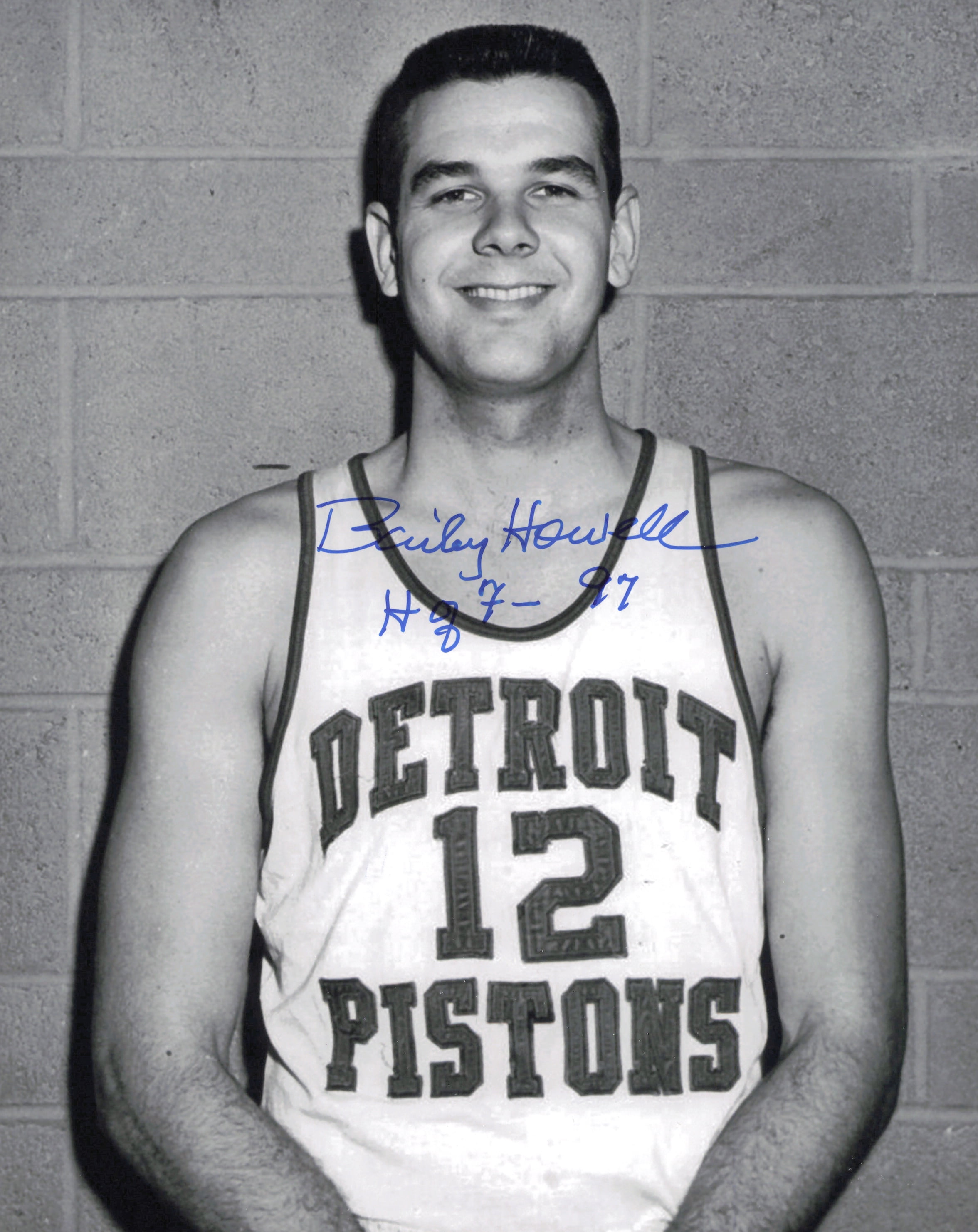 Bailey Howell Autographed 8x10 Photo Detroit Pistons SKU #244916 ...