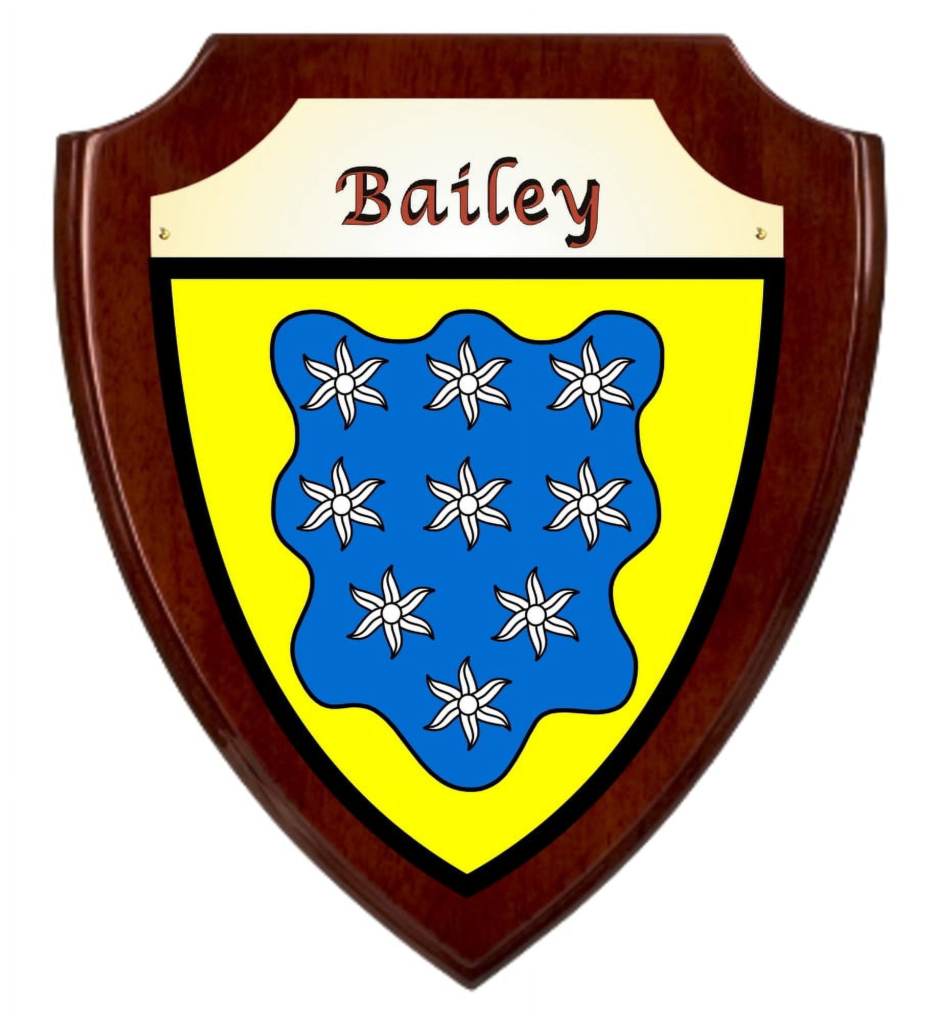 Bailey Irish Coat of Arms Shield Plaque - Rosewood Finish - Walmart.com