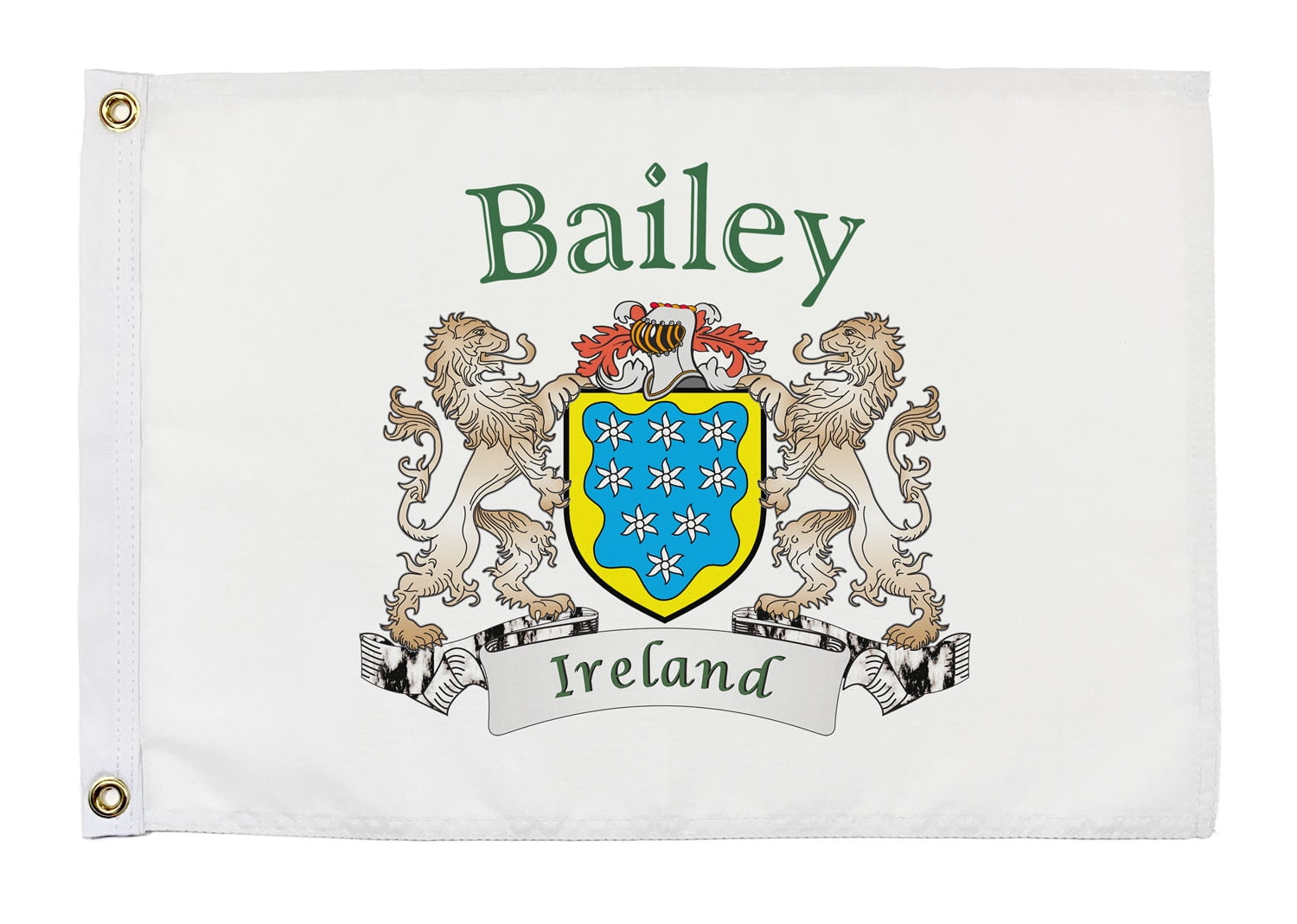Bailey Irish Coat of Arms Small White Flag - 16"x10.5" inches - Walmart.com