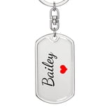 Bailey Keychain – Custom Name Keychain for Women Title: Dog Tag with ...