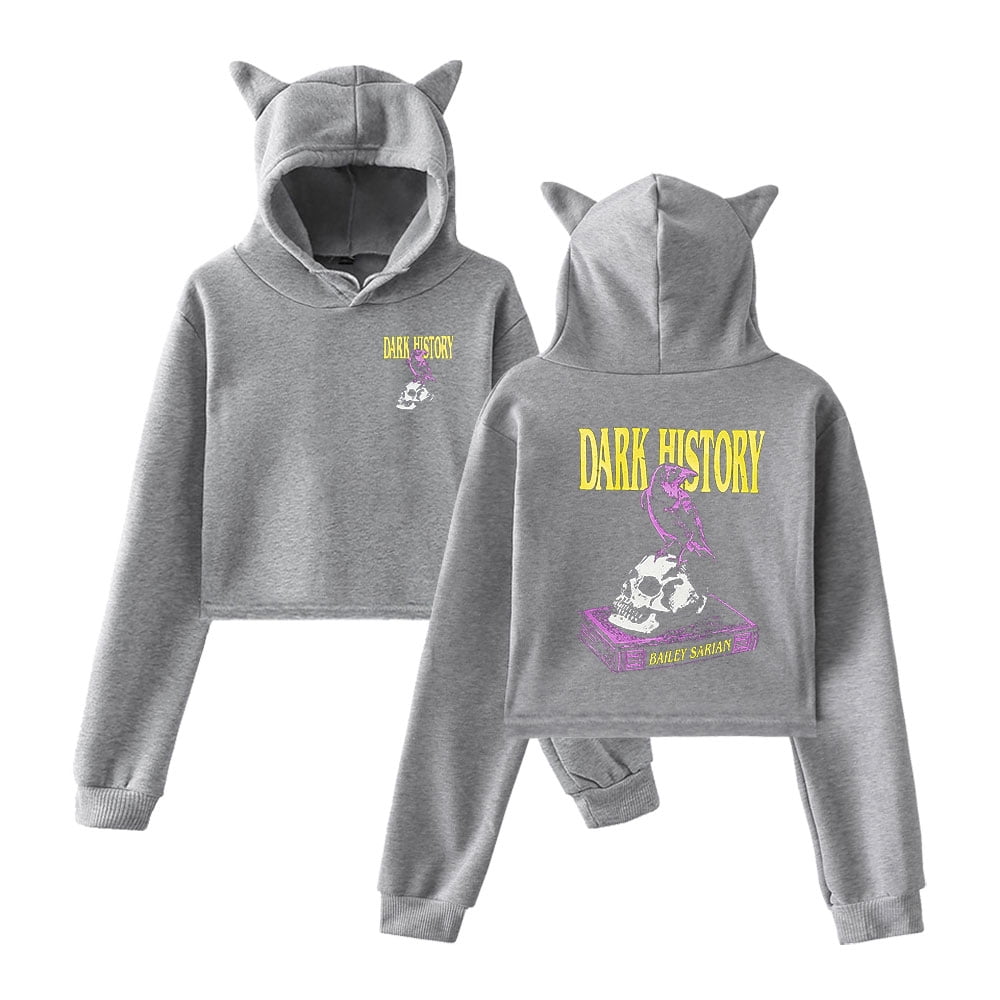 Bailey Sarian Cat Cropped Hoodies Dark History Merch Unisex long ...