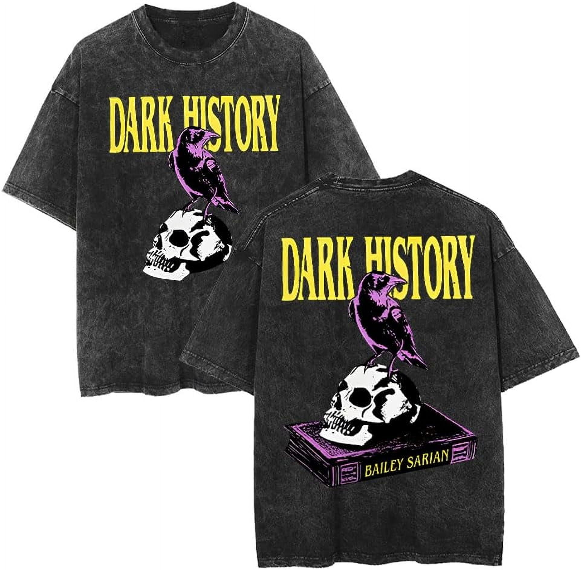 Bailey Sarian Dark History Washed Cotton Short Sleeve Hip Hop T shirt ...
