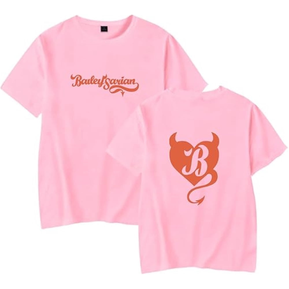 Bailey Sarian Logo Merch Men's and women's pure cotton short sleeved ...