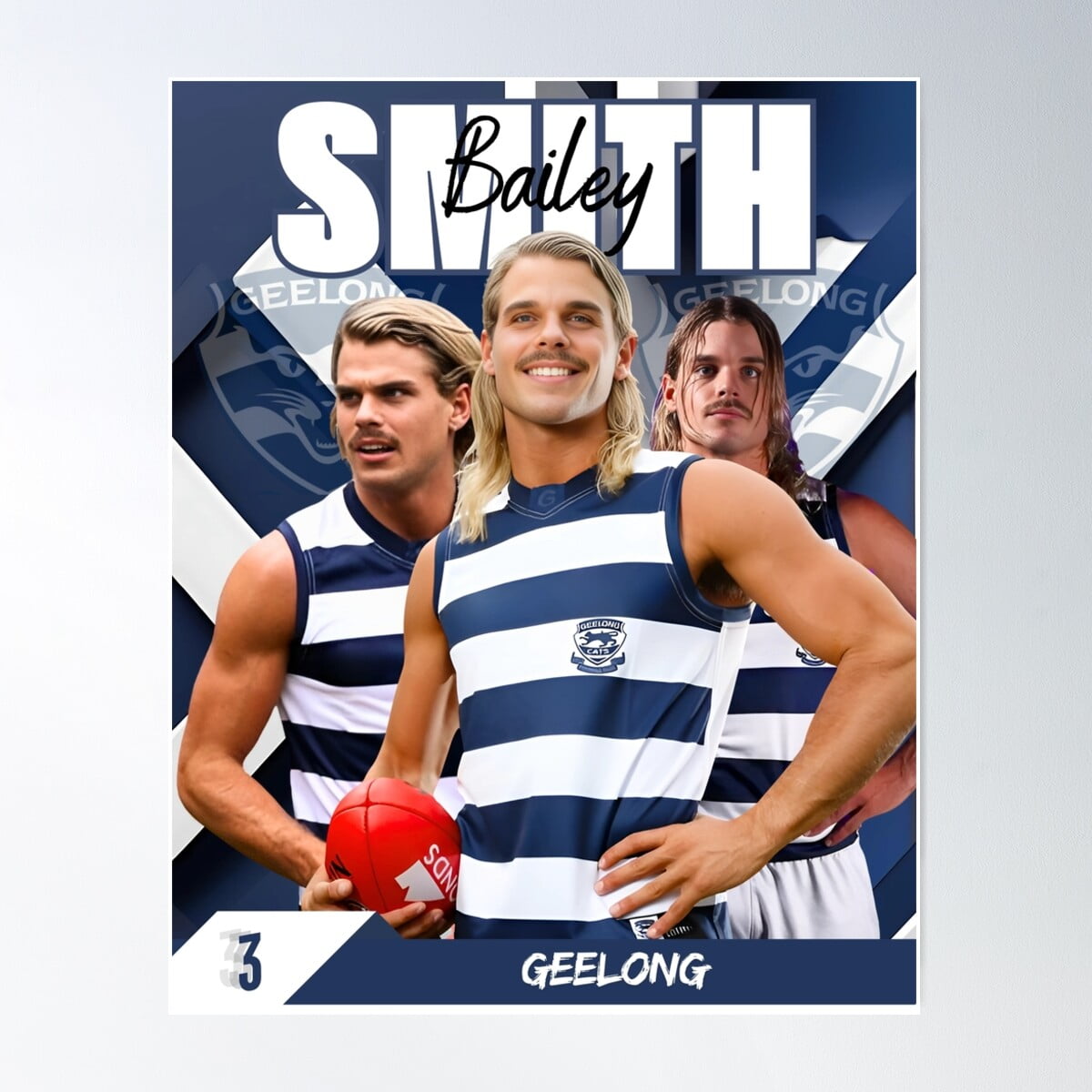 Bailey Smith Geelong Football Club Afl Aussie Rules Footy Poster Wall ...