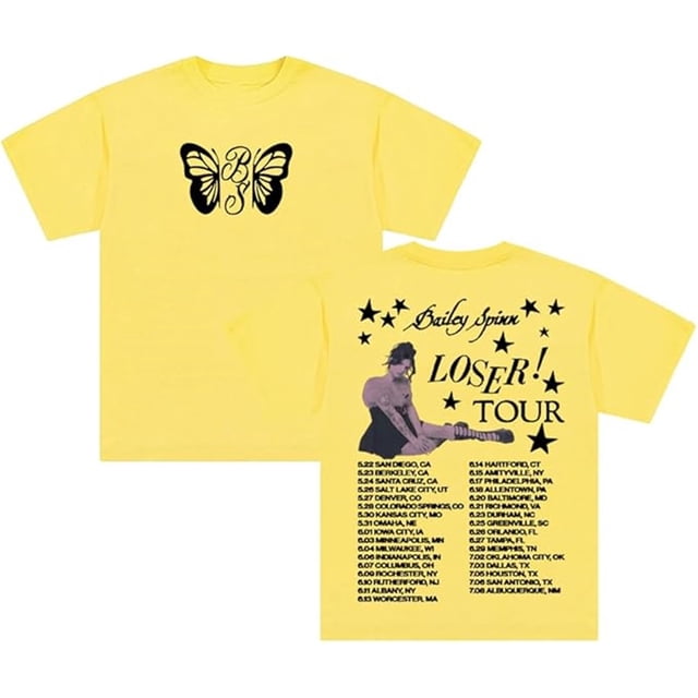 Bailey Spinn Loser 2025 Tour Merch T-shirt For Men And Women Crew Neck ...