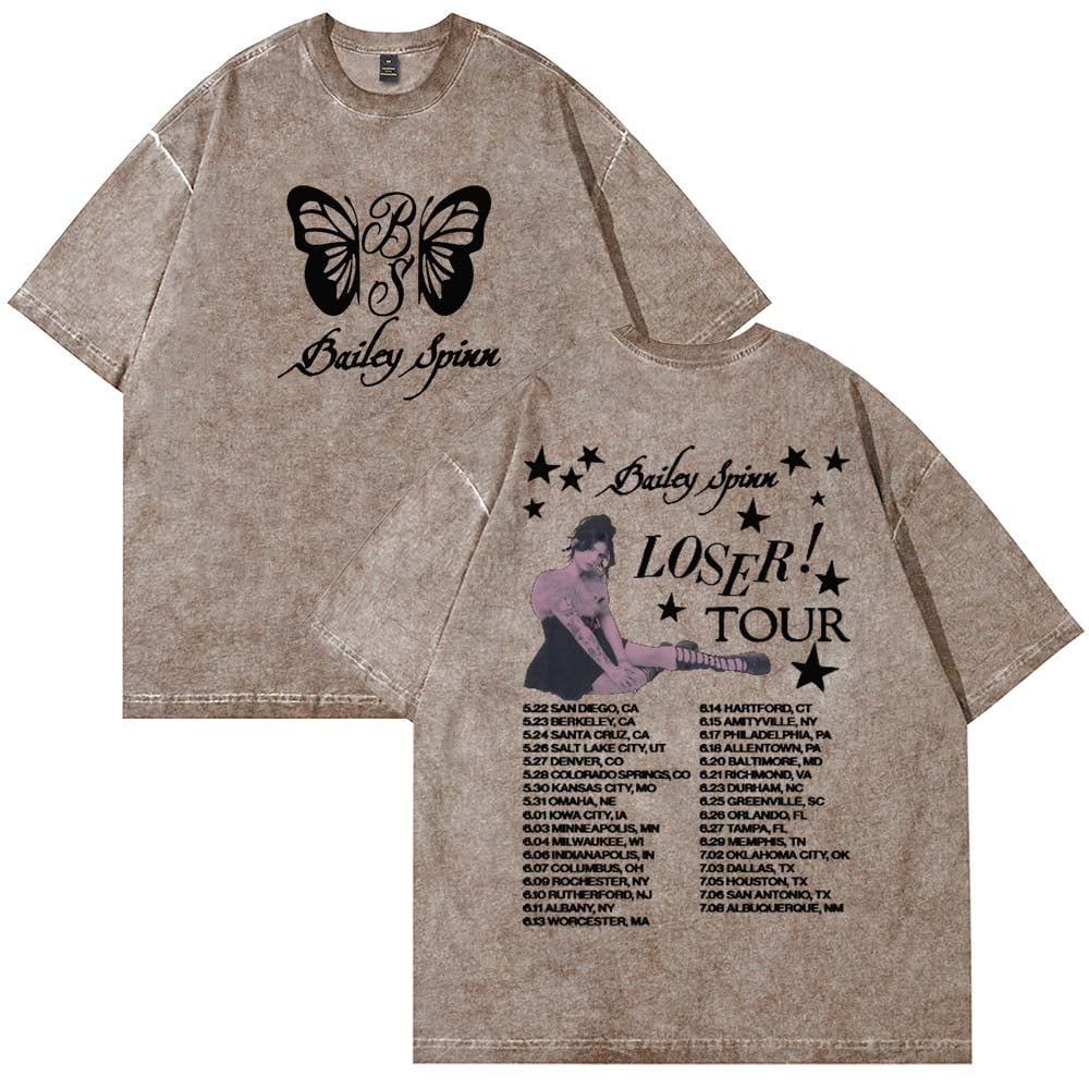 Bailey Spinn Loser Tour 2025 Merch Cotton T-Shirt Wash Tee Women Men ...