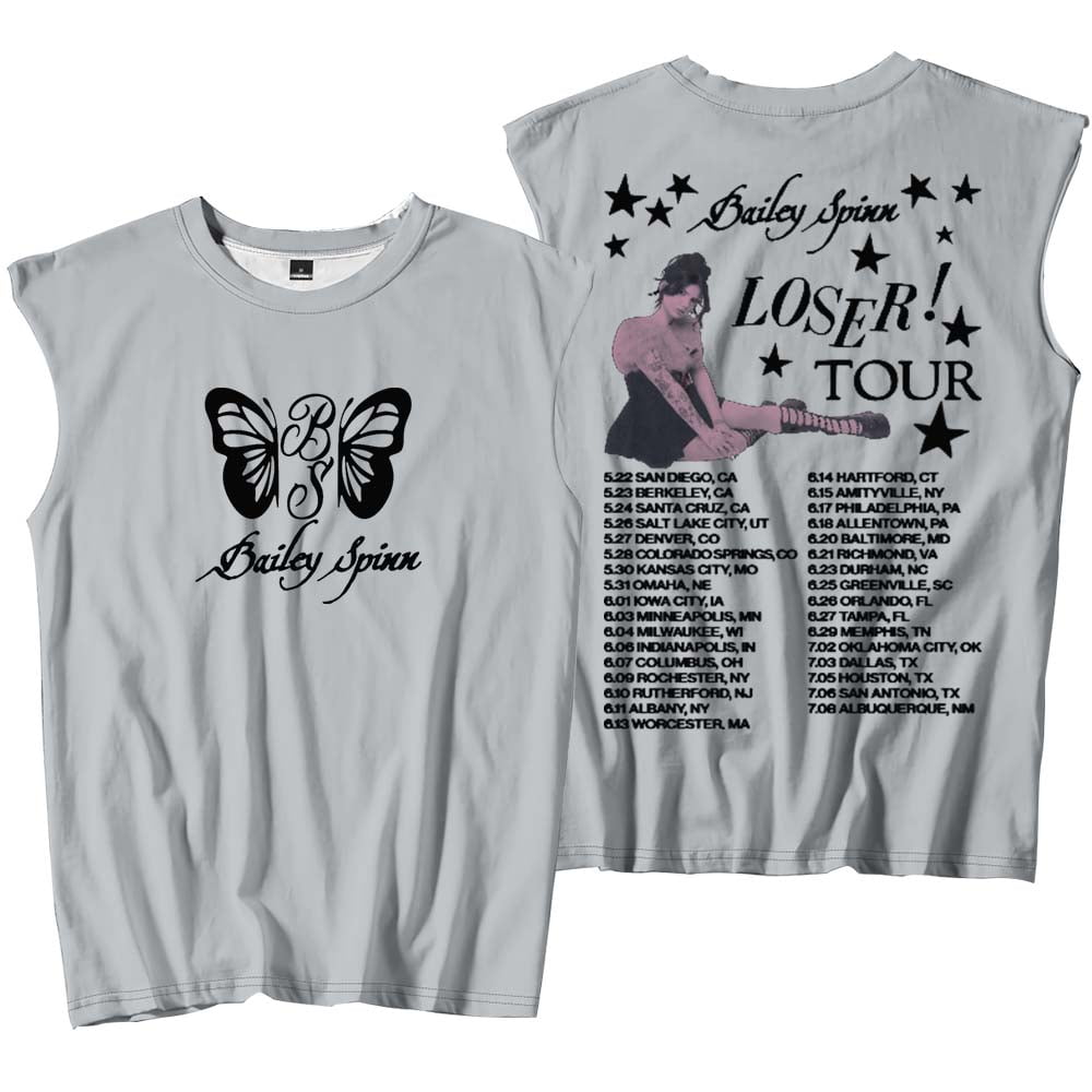 Bailey Spinn Loser Tour 2025 Merch Tank Tops Sleeveless Sport Vest ...