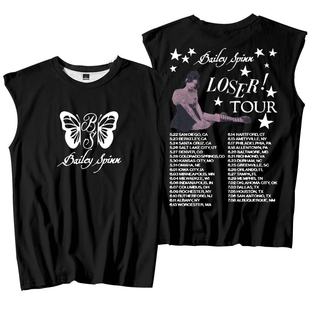 Bailey Spinn Loser Tour 2025 Merch Tank Tops Sleeveless Sport Vest ...