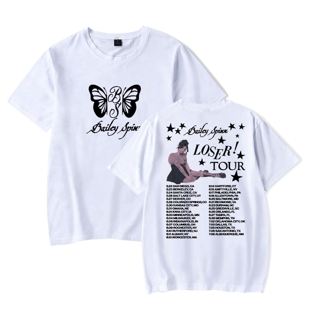 Bailey Spinn Loser Tour 2025 T-Shirts Comfortable And Stylish Round ...