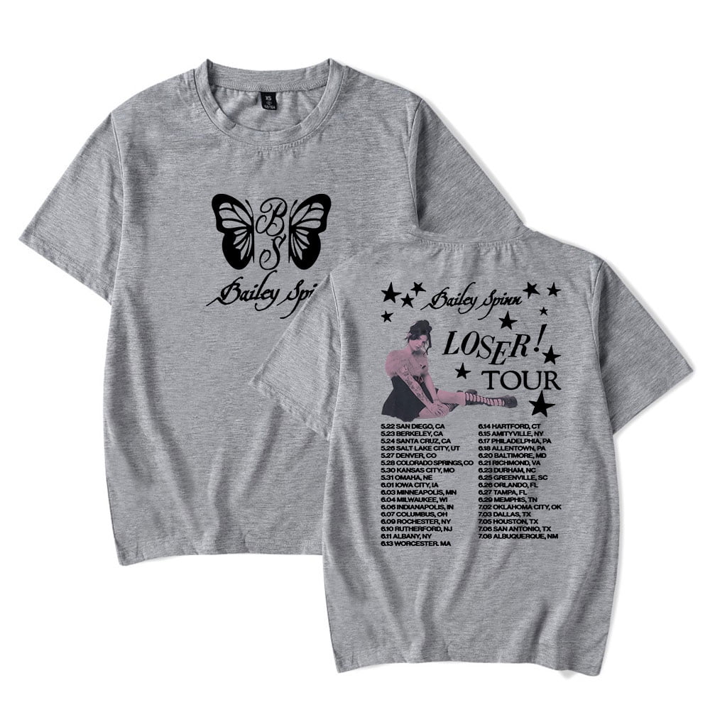 Bailey Spinn Loser Tour 2025 T-Shirts Merch Unisex Fashion Short Sleeve ...