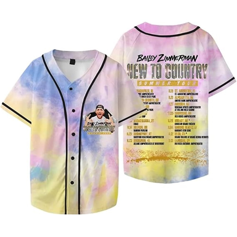 Bailey Zimmerman 2025 New To Country Tour Baseball Unisex Trendy Short ...