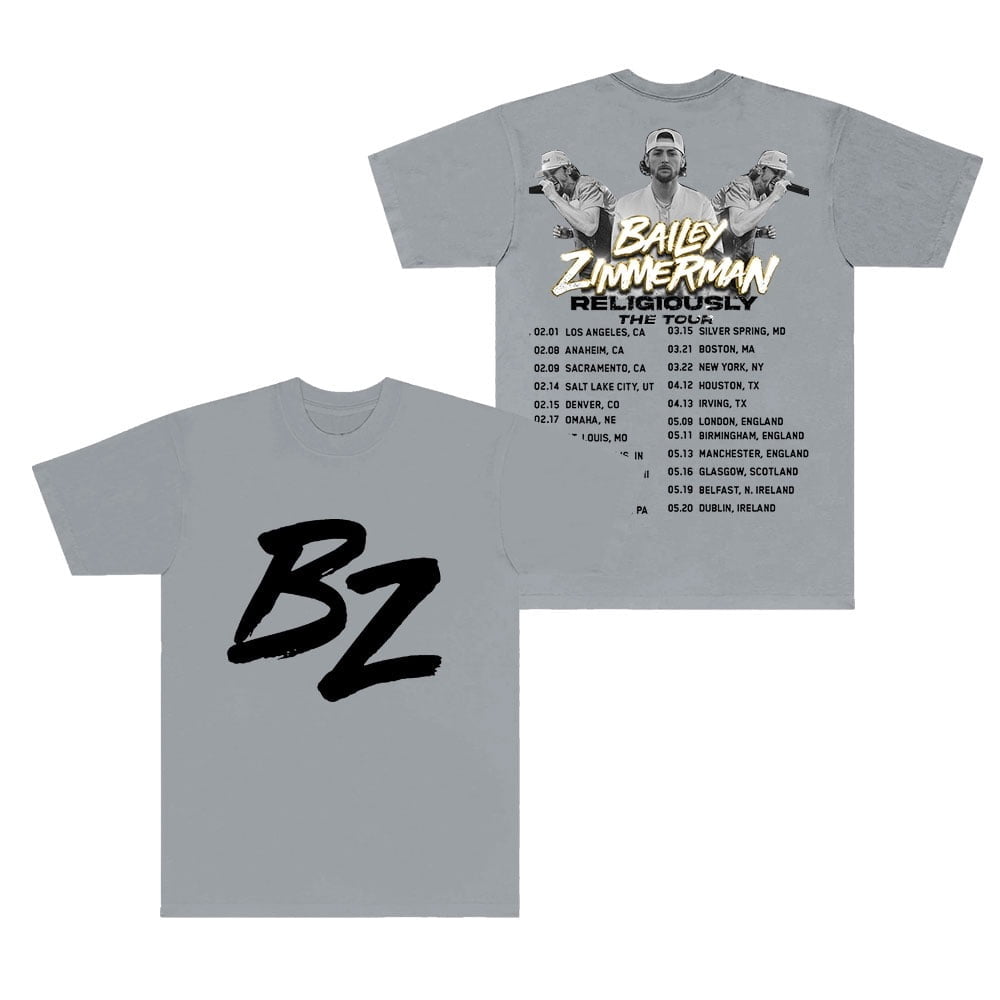 Bailey Zimmerman 2025 Tour T-shirts BZ New Logo Merch Summer Women Men ...