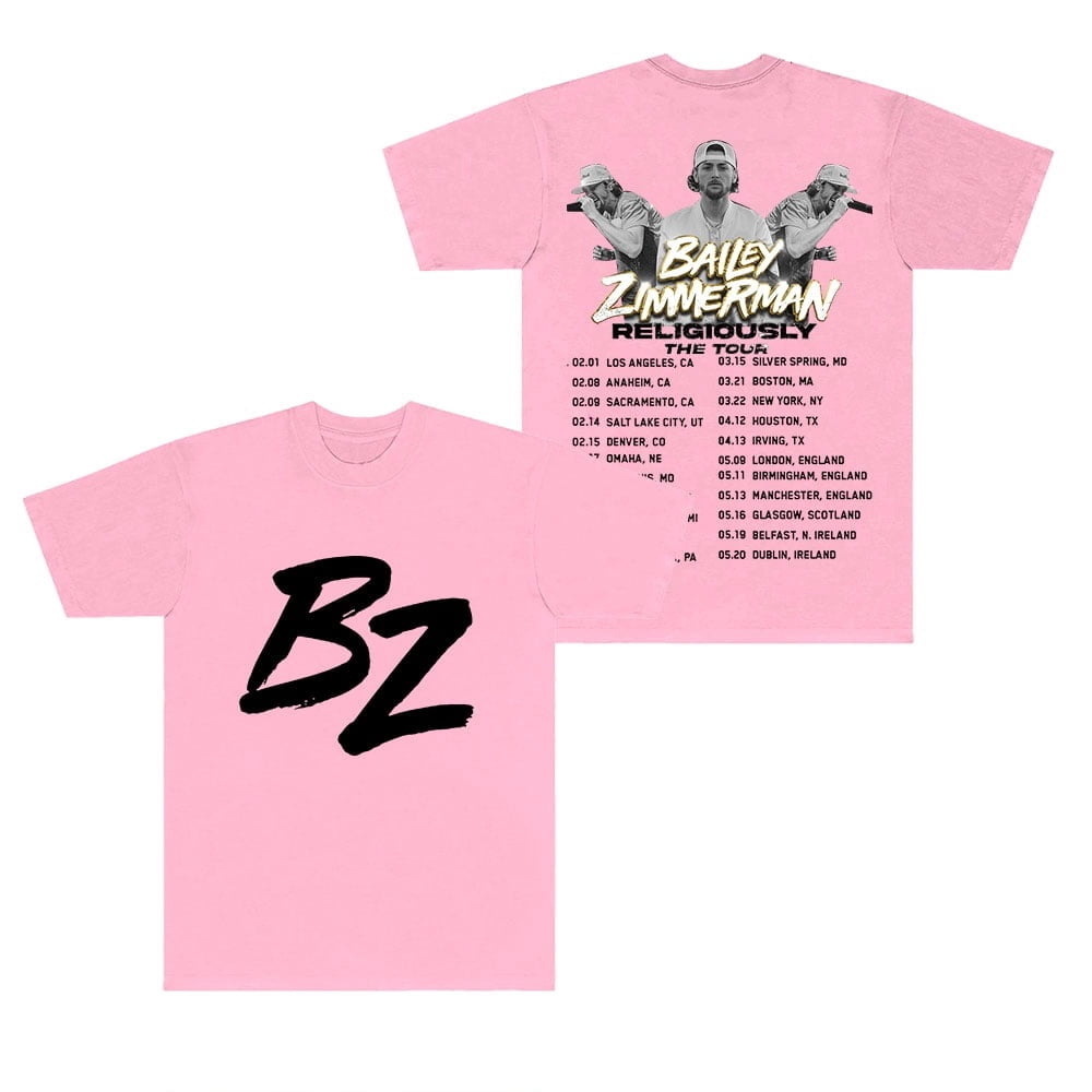Bailey Zimmerman 2025 Tour T-shirts BZ New Logo Merch Summer Women Men ...