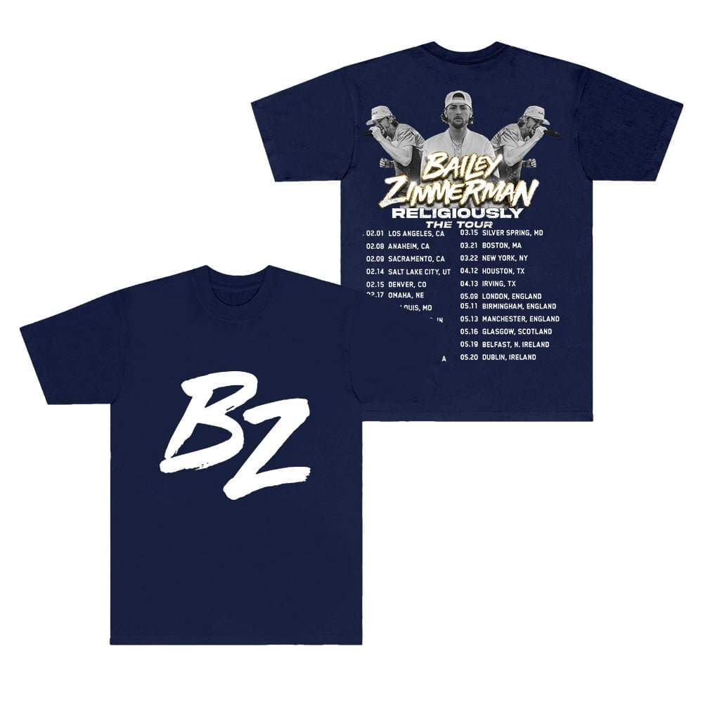 Bailey Zimmerman 2025 Tour T-shirts BZ New Logo Merch Summer Women Men ...