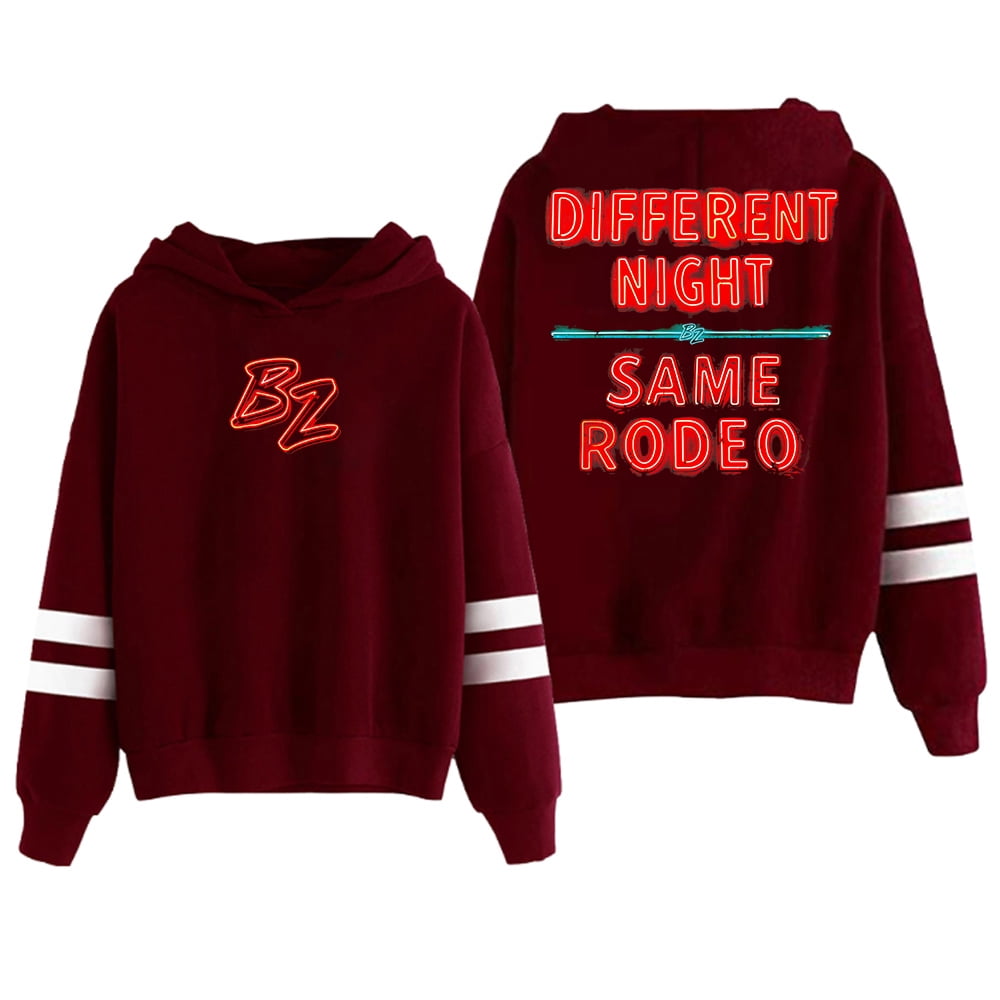 Bailey Zimmerman DNSR Neon Sign Hoodie Pocketless Parallel Bars Sleeve Women Men Hooded ...