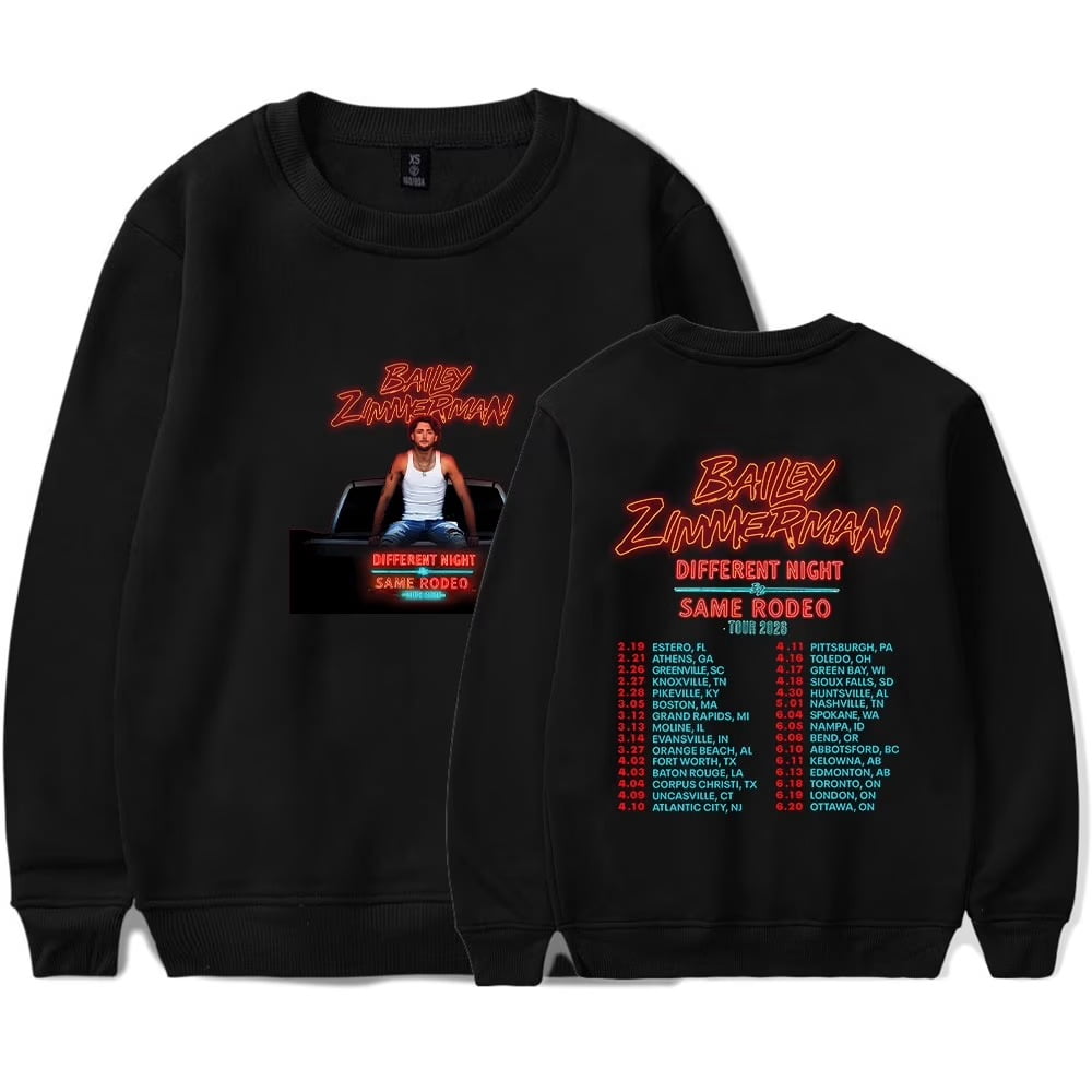 Bailey Zimmerman Different Night Same Rodeo Tour 2026 Sweatshirt ...