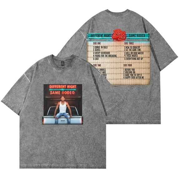 Bailey Zimmerman Different Night Same Rodeo DNSR Merch - Cotton Blend ...
