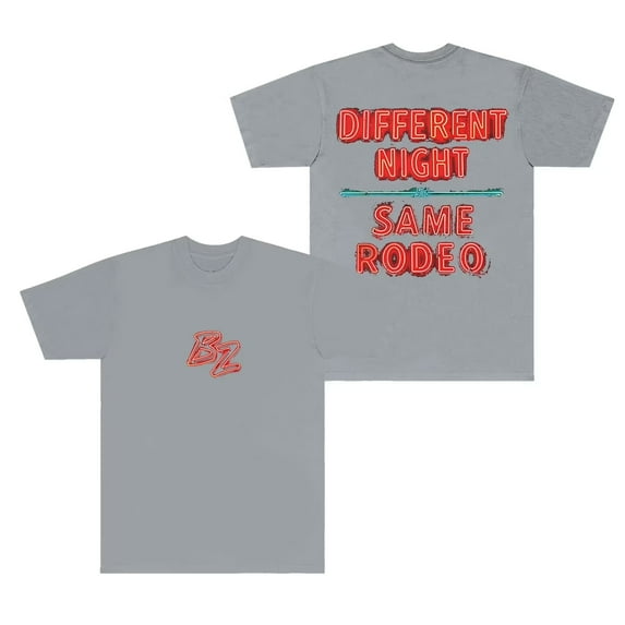 Bailey Zimmerman Different Night Same Rodeo DNSR Neon Sign T-Shirt ...