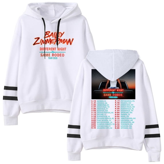 Bailey Zimmerman Different Night Same Rodeo Tour 2026 Hoodie Long ...