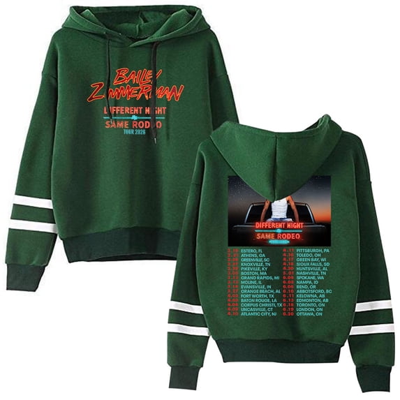 Bailey Zimmerman Different Night Same Rodeo Tour 2026 Hoodie Long ...