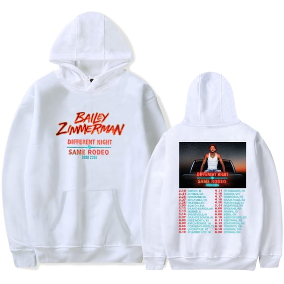 Bailey Zimmerman Different Night Same Rodeo Tour 2026 Hoodie Women Men ...