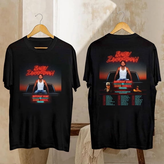 Bailey Zimmerman Different Night Same Rodeo Tour 2026 Shirt, Bailey ...