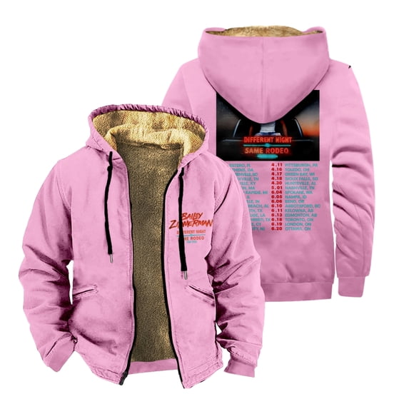 Bailey Zimmerman Different Night Same Rodeo Tour 2026 Zip Up Jacket ...