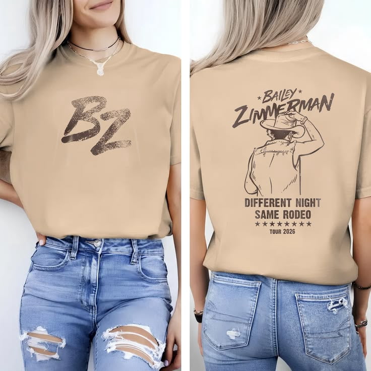 Bailey Zimmerman Different Night Same Rodeo Tour Edition For Fan T ...