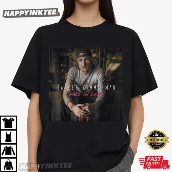 Bailey Zimmerman Fall In Love Merch T-Shirt - Walmart.com