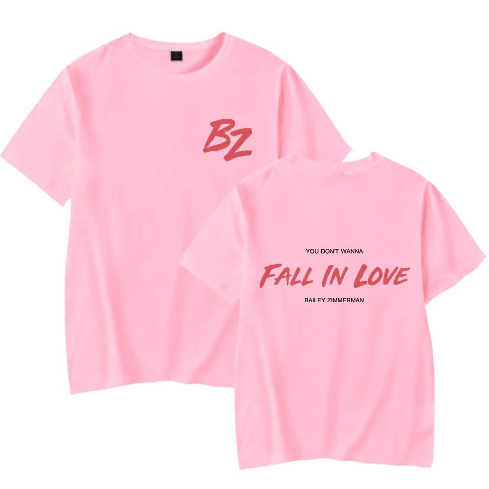 Bailey Zimmerman Fall In Love Merch T-shirt Short Sleeve Women Men ...