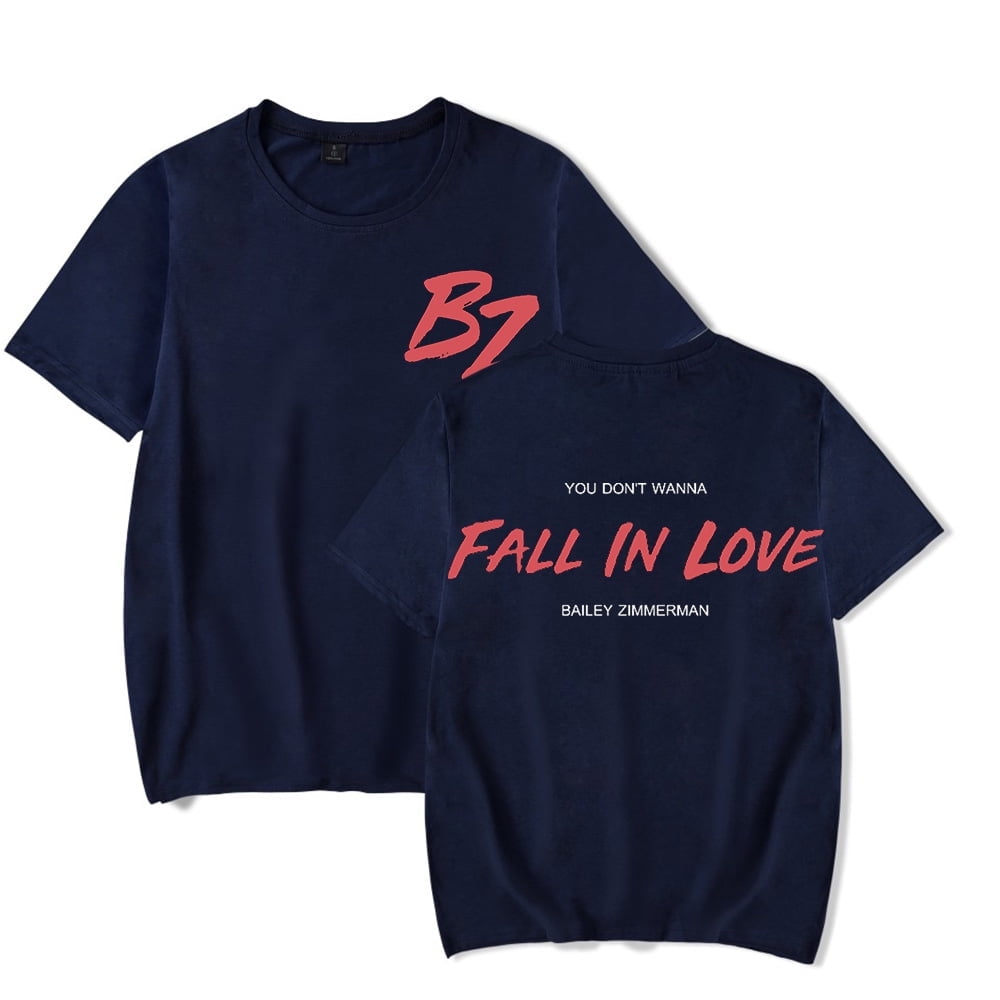 Bailey Zimmerman Fall In Love Merch T-shirt Summer Harajuku Short ...
