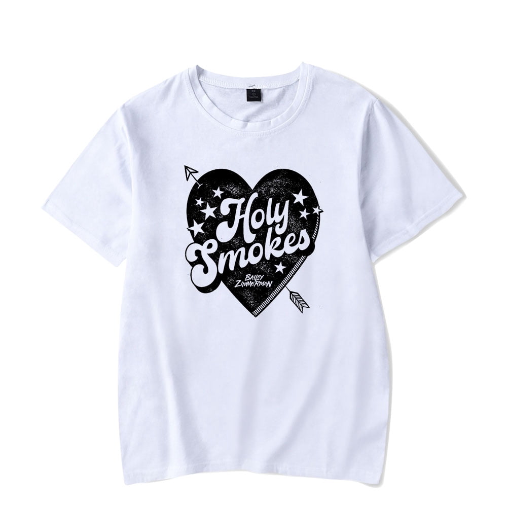 Bailey Zimmerman Holy Smokes Heart Tee Women Men Fashion Crewneck Short ...
